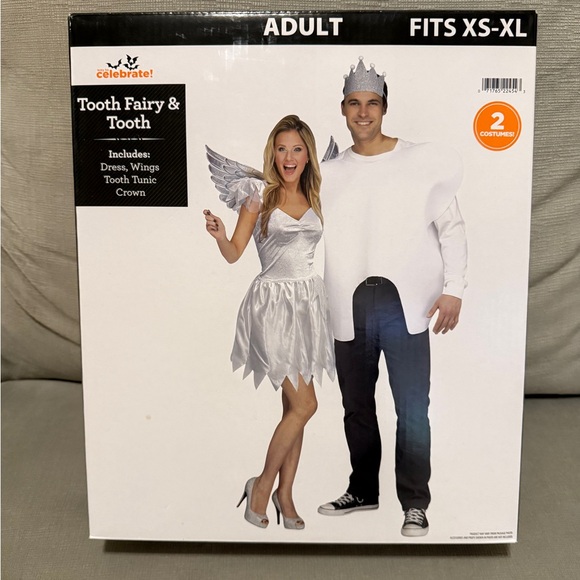 Way To Celebrate | Holiday | Tooth Fairy Tooth Costume Set Adult Nwt ...